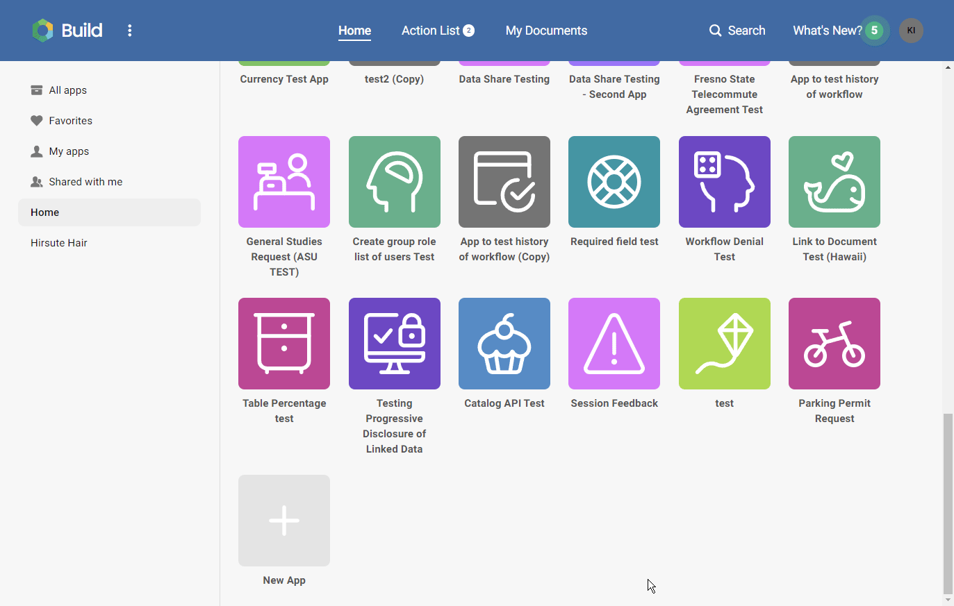 Create, Duplicate, and Delete an App – Kuali