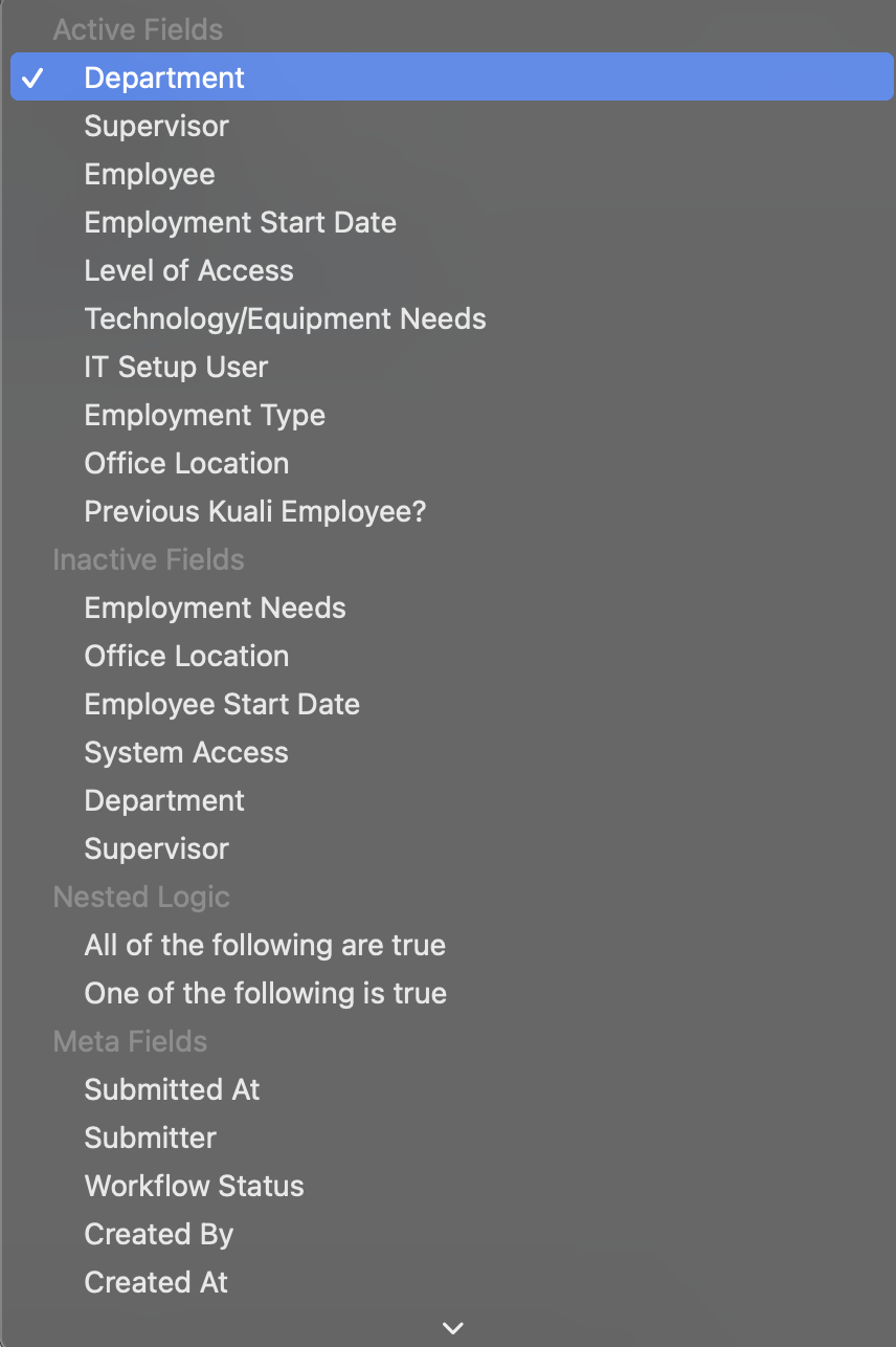 Document List Filter – Kuali